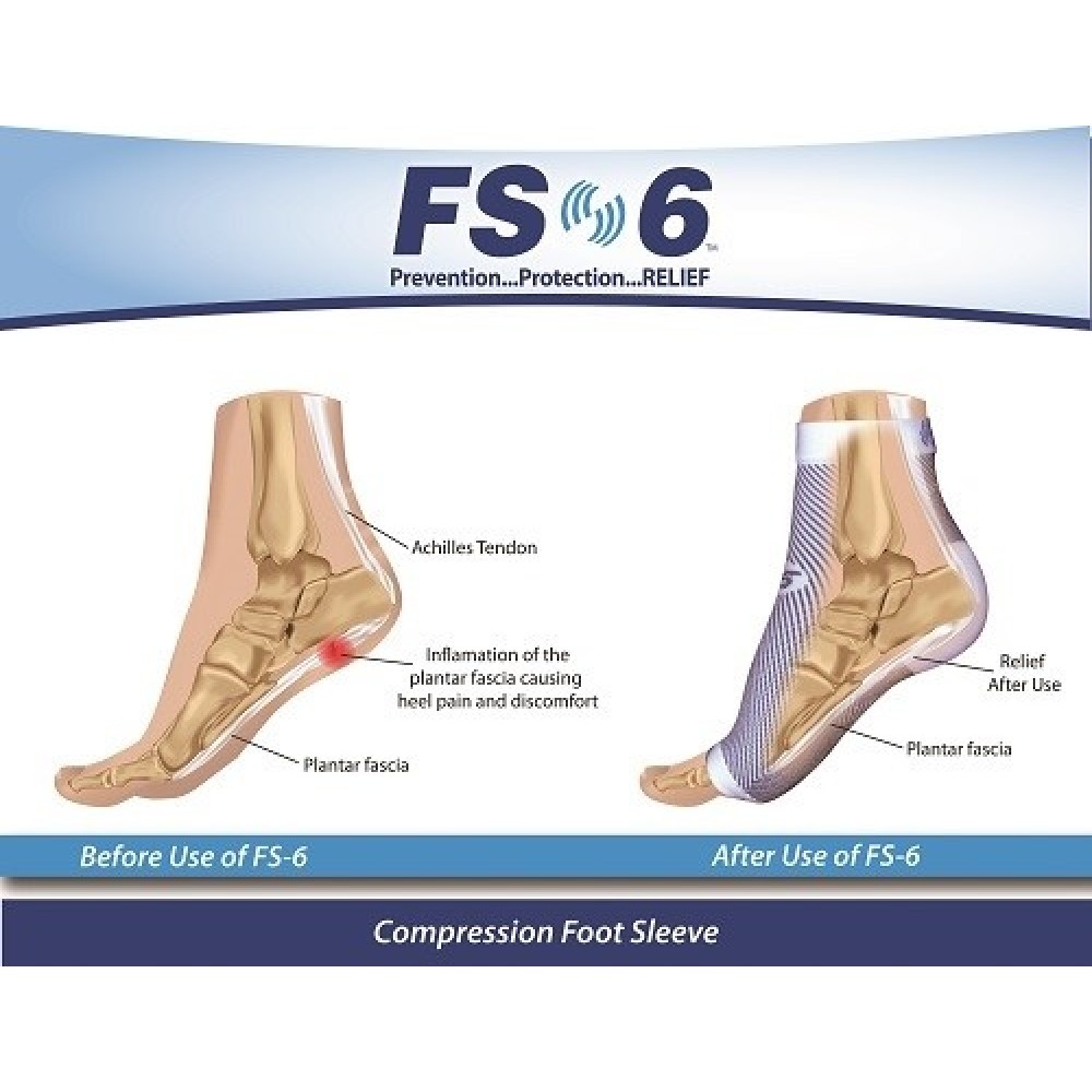 OS1st FS6 Compression Foot Sleeve Pairs - Socks for Heel Pain - Plantar ...